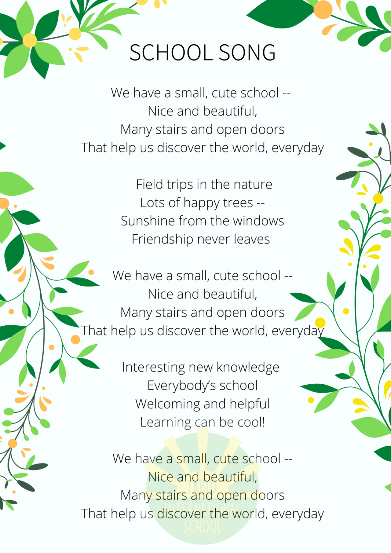 School song - Tartu International School